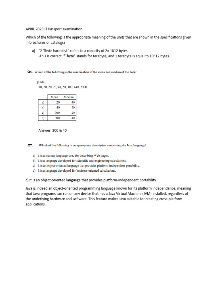APRIL 2023 IT Passport Examination | PDF | Software Testing | Malware