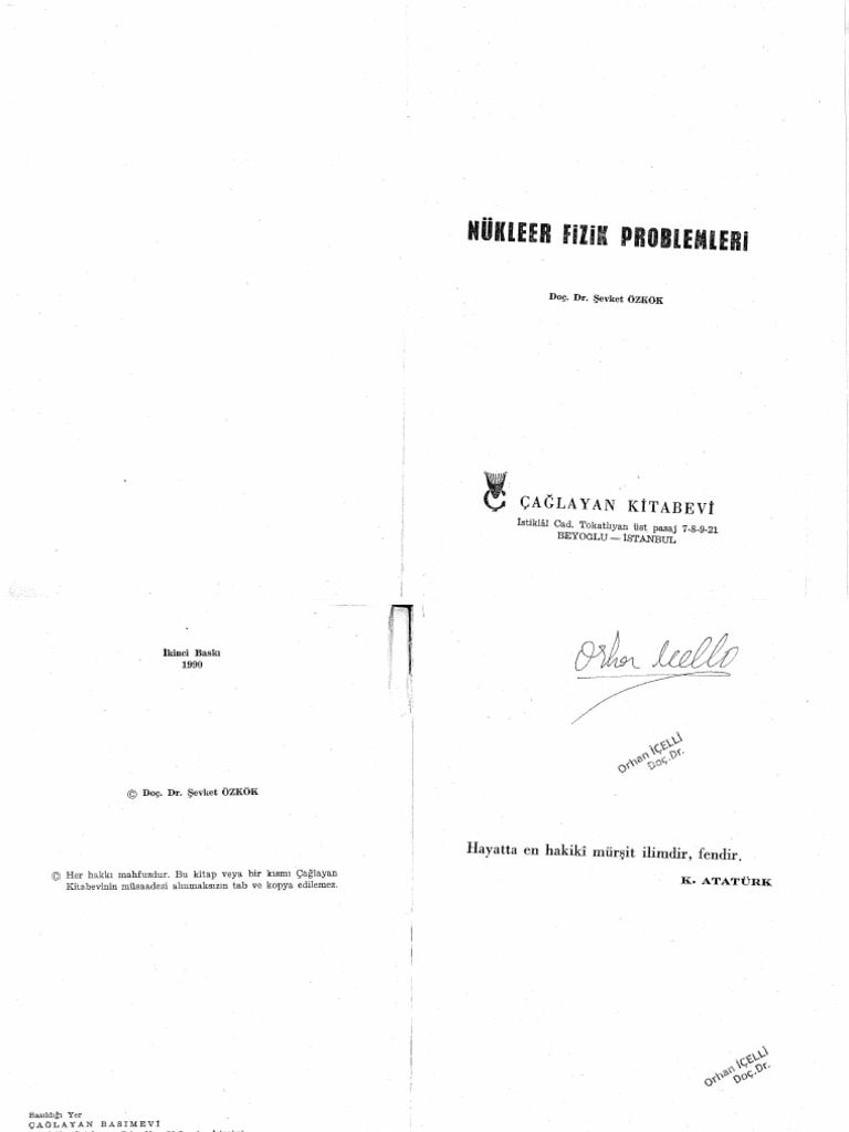 Nukleer Fizik Problemleri Yesil Pdf
