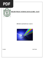 Class 10 Science PHYSICS PRACTICALS | PDF | Mirror | Refraction