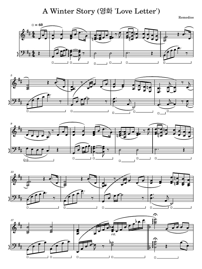 A Winter Story Remedios | PDF | Musicology | Performing Arts