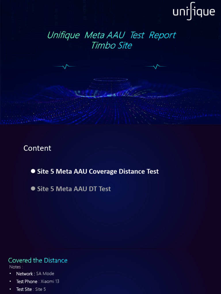 Unifique Meta AAU Test Report-0122 | PDF | Radio Technology | Radio ...