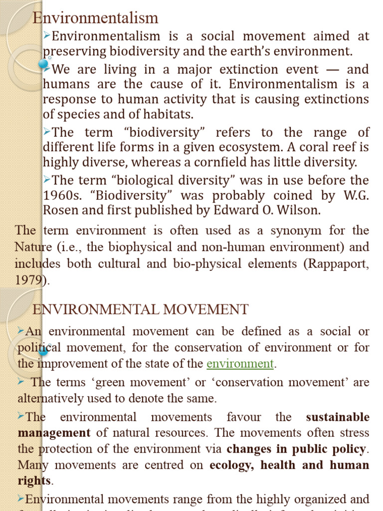 Unit 8 Environment Movements in India | Download Free PDF | Nature ...