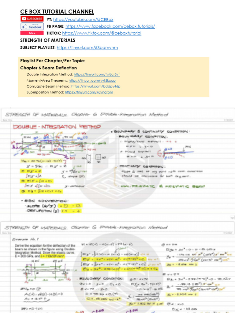 Mechanics of Deformable Bodies Chapter 6 by CE Box | PDF