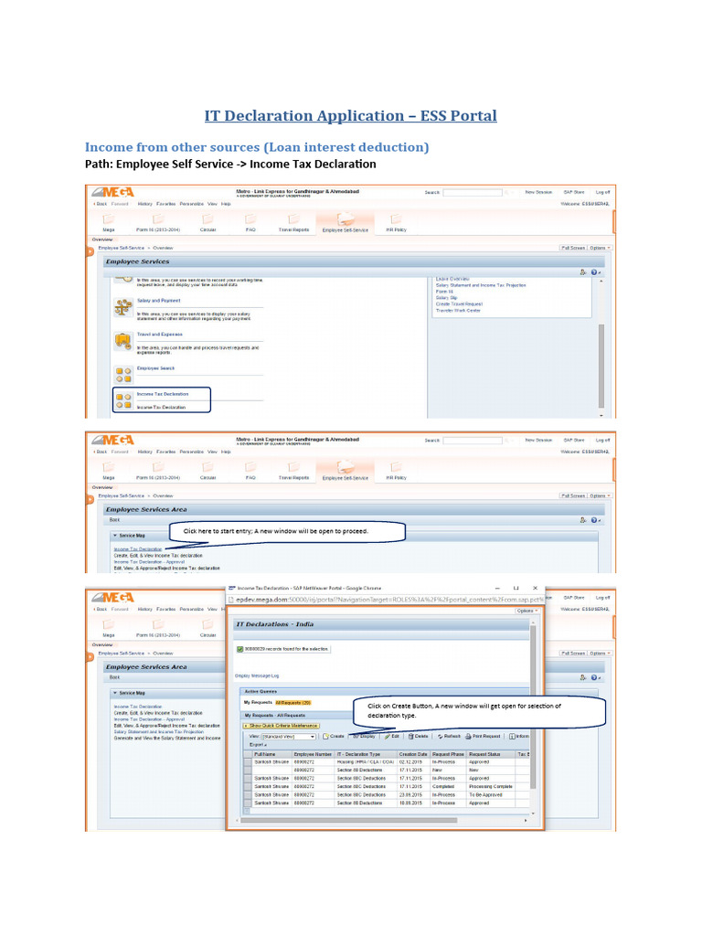 IT Declaration Usermanual - Income From Other Sources | PDF