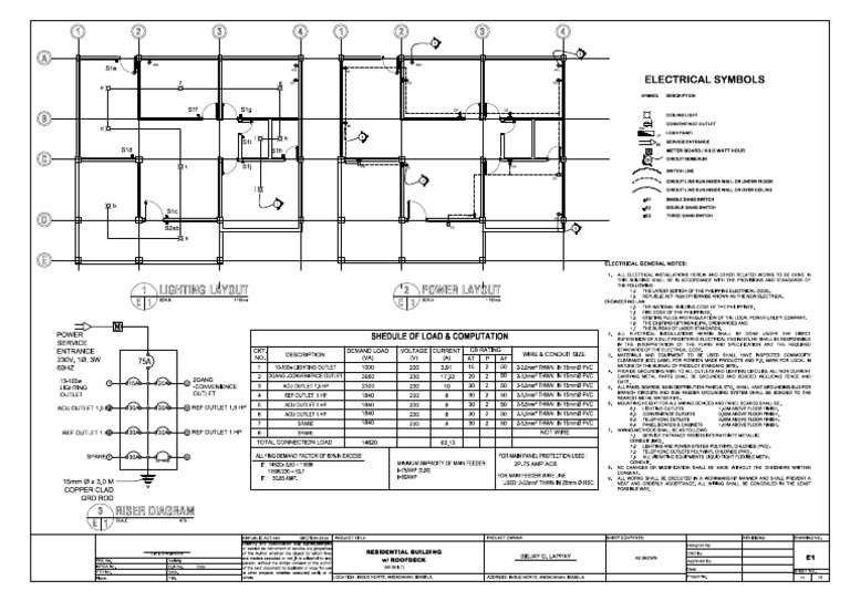 Lighting Layout Power Layout: Electrical Symbols | PDF | Electrical ...