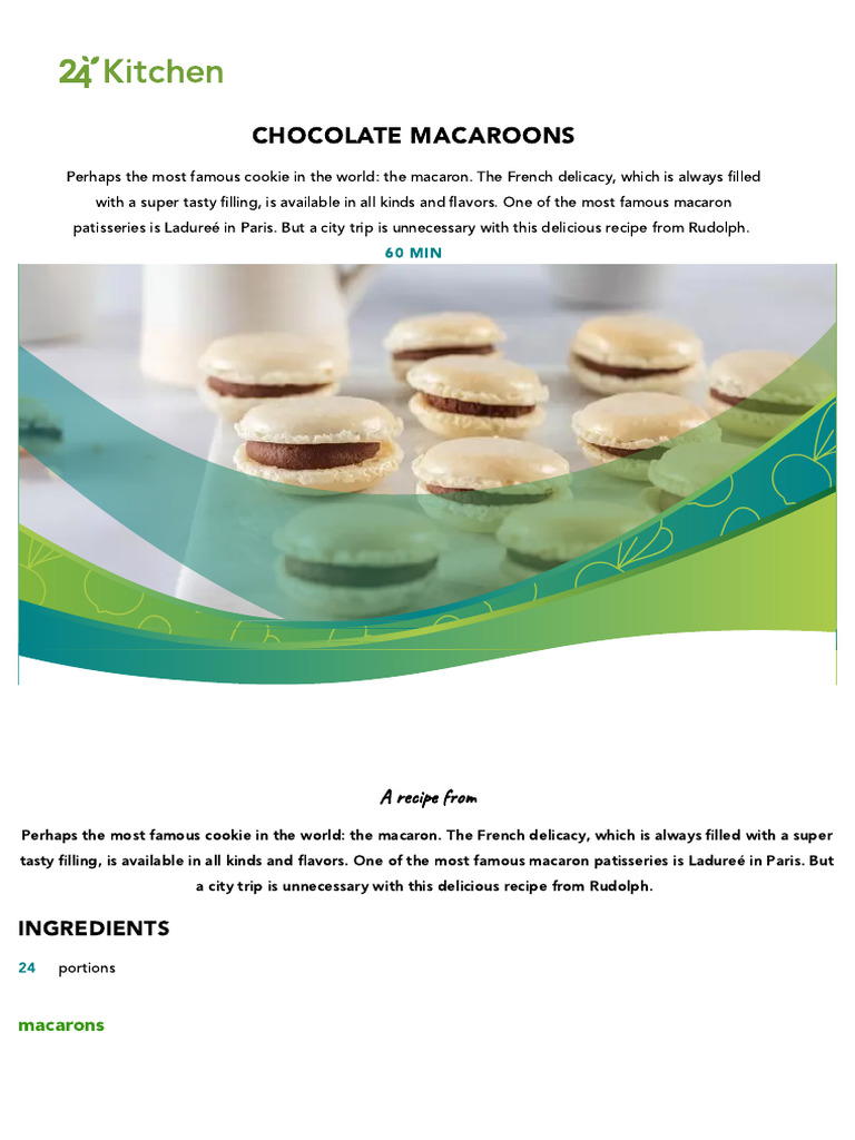 Chocolate Macarons - 24kitchen | Download Free PDF | Macaron | Foods