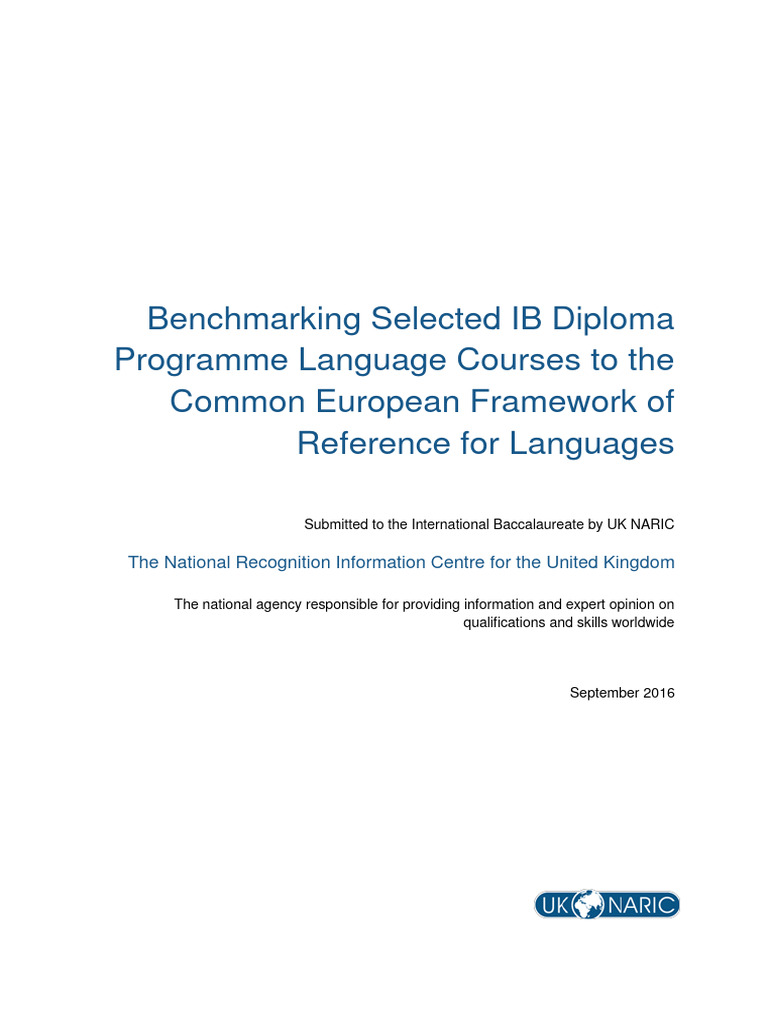 IB DP CEFR Benchmarking Report | PDF | Educational Assessment