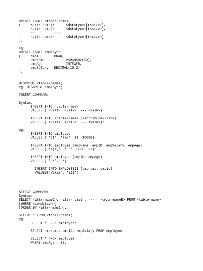 SQL Queries | PDF | Data Management | Databases