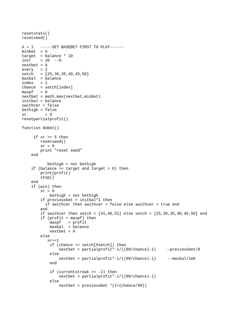 DICEBOT SCRIPT 1 | PDF