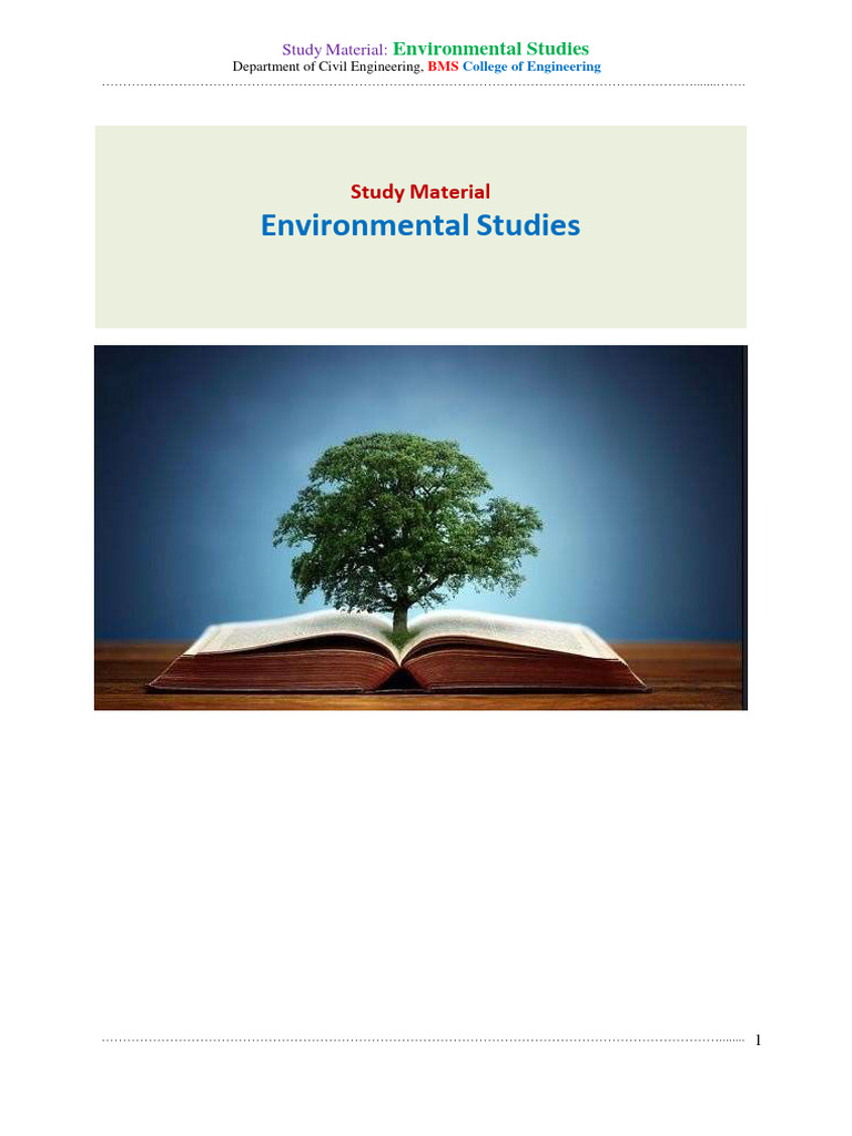 Study Material - EVS | PDF | Atmosphere Of Earth | Atmosphere