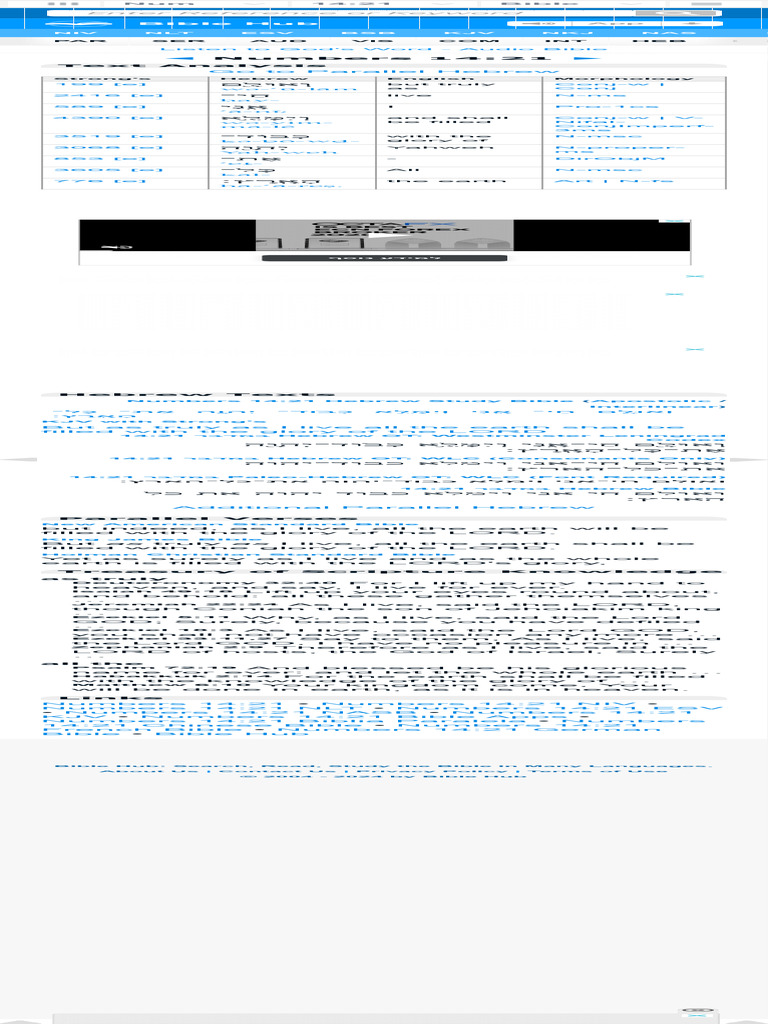 Numbers 1421 Hebrew Text Analysis | PDF | Glory (Religion) | Religious ...