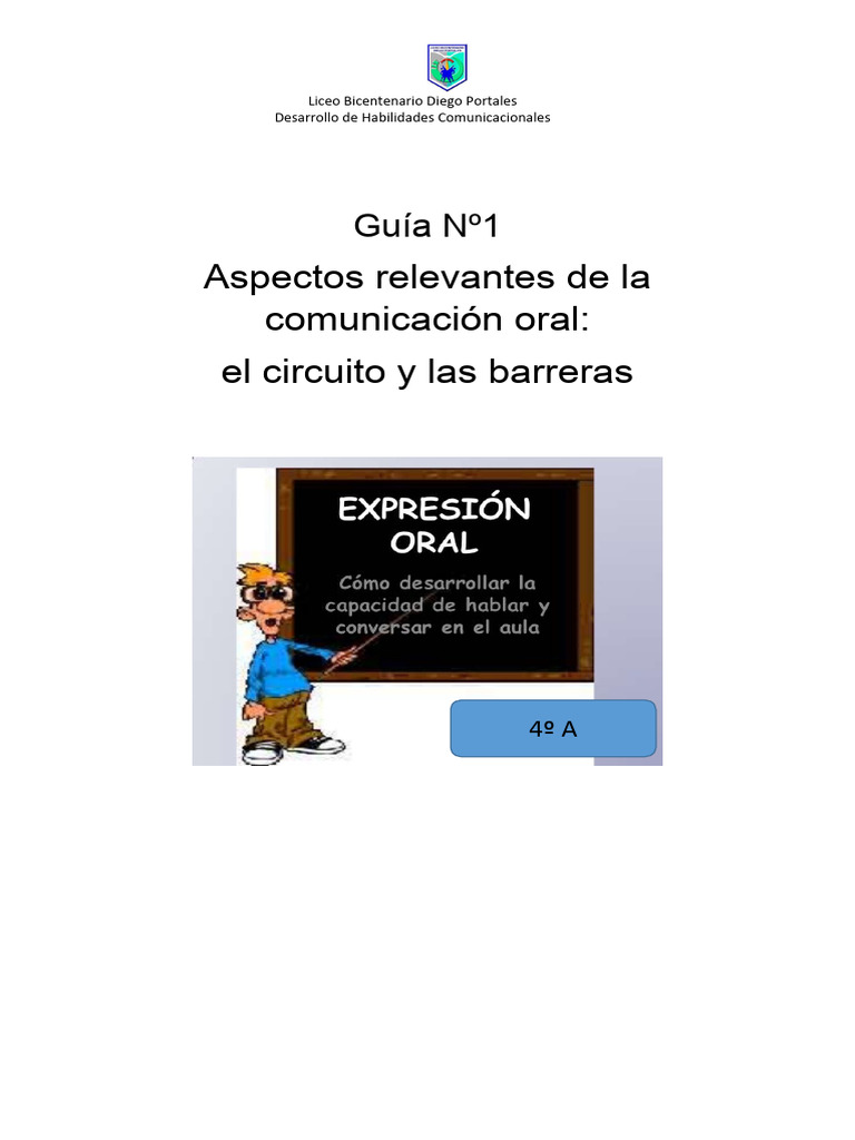 Guía Nº1 HHCC 4ºA | PDF | Comunicación | Comunicación no verbal