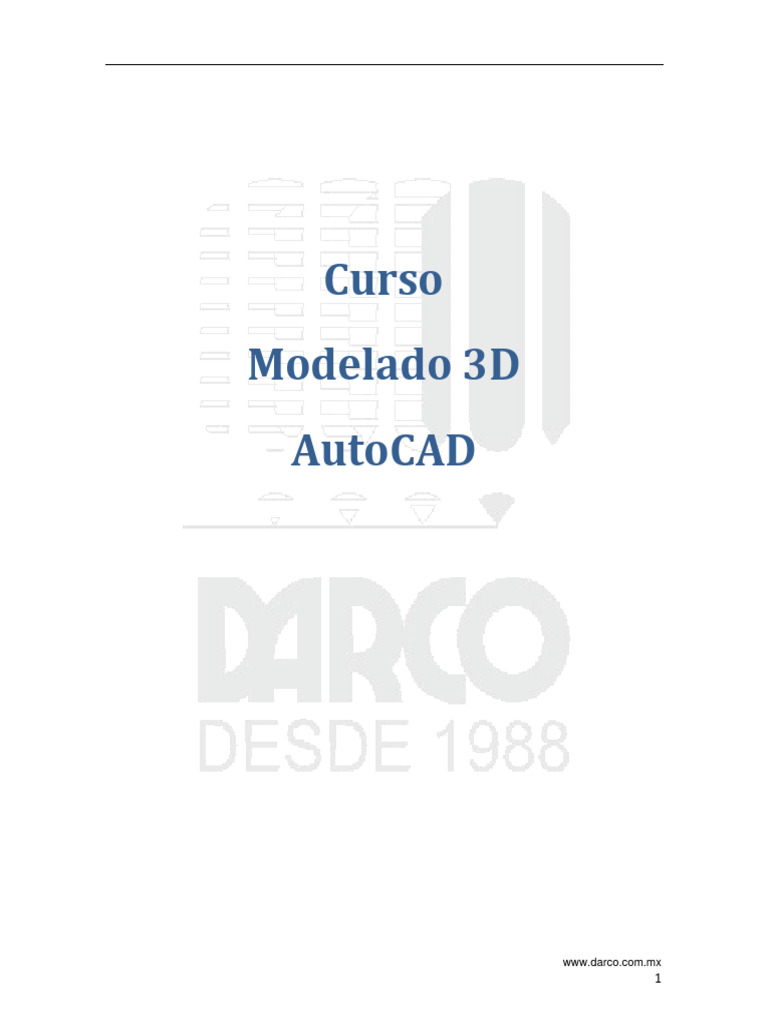 Guia AutoCAD Modelado 3D | PDF | Perspectiva (Gráfica) | Rotación