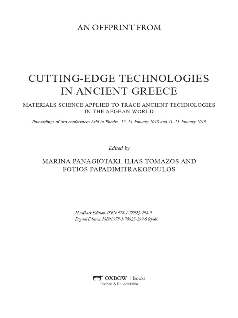 Chemical Characterisation and Provenance | PDF