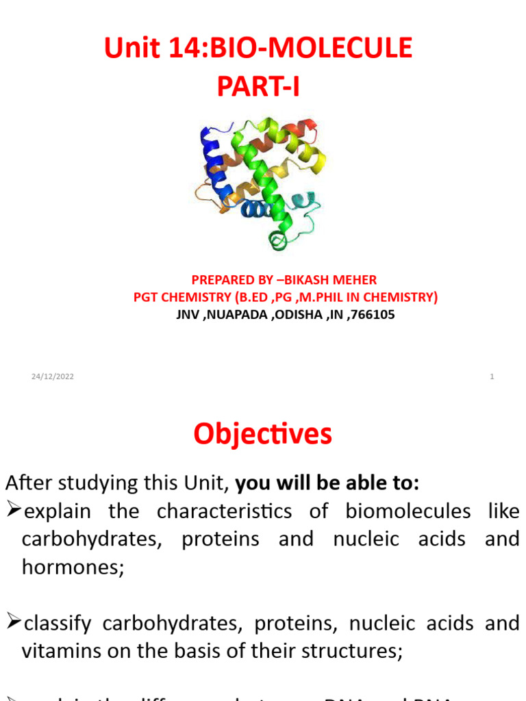 Biomolecules Class 12 | PDF | Carbohydrates | Glucose