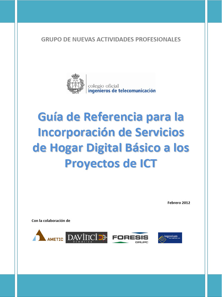 02 2012. Guia de Referencia para La Incorporacion de Servicios de Hogar Digital Basico A Los ...