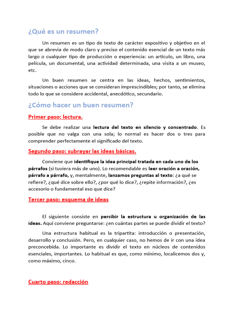 Qué Es Un Resumen | Descargar gratis PDF | Ciencia cognitiva
