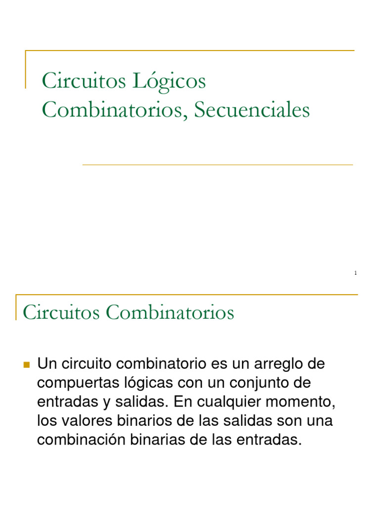 Circuitos Combinatorios | PDF | Ingenieria Eléctrica | Ingeniería Informática
