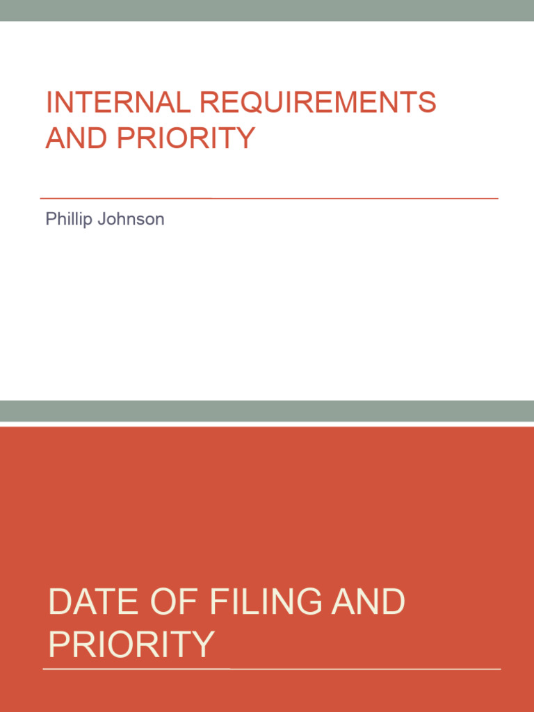 Patent Priority Date and Requirements Guide | PDF | Priority Right ...
