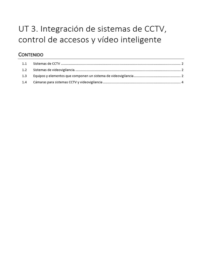 Ut3 CCTV 1 | PDF | Circuito cerrado de televisión | Lente de la cámara