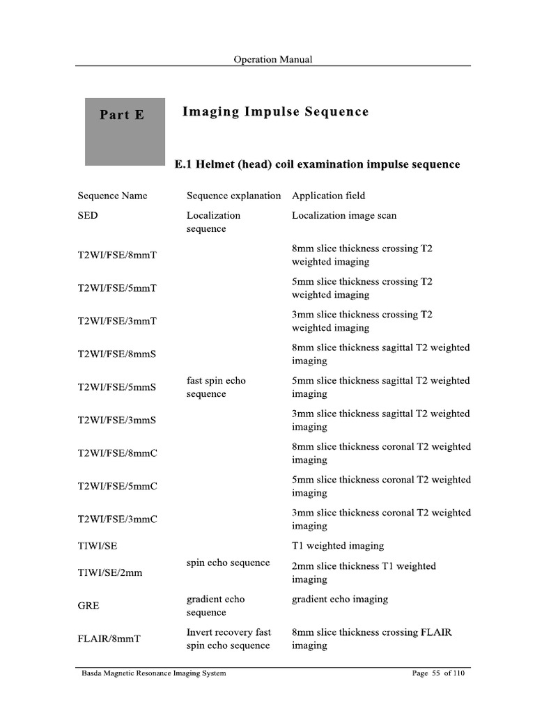 Sequence MRI05 BASDA | PDF