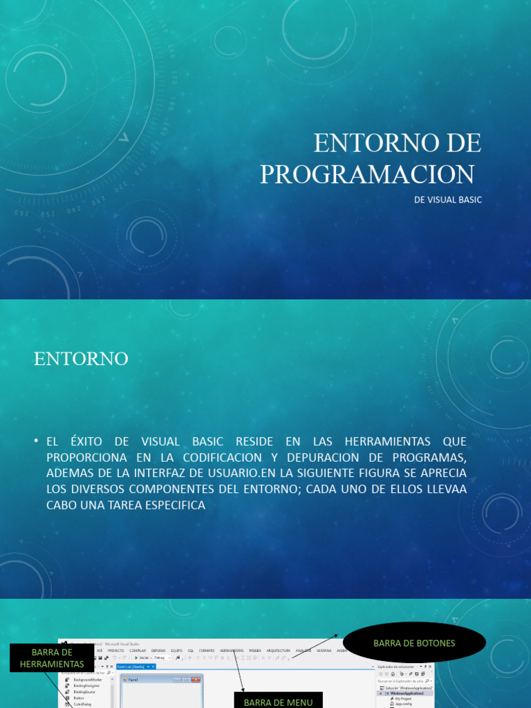Entorno de PROGRAMACION VISUAL BASIC - TTMVVQ | PDF | Ventana ...