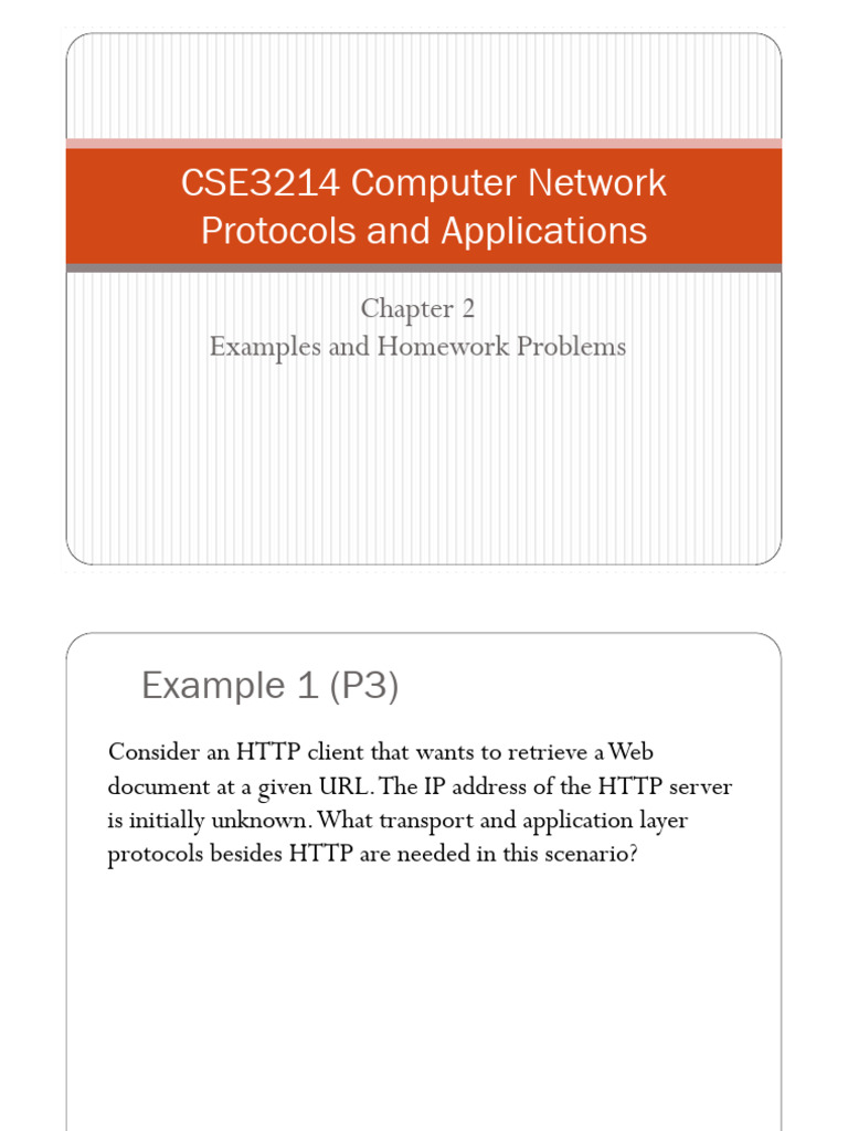 Chapter2 Examples Problems 1slide | PDF | Internet Protocol Suite ...