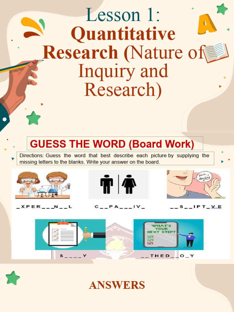 Research 2 - Lesson 1 | PDF | Quantitative Research | Methodology