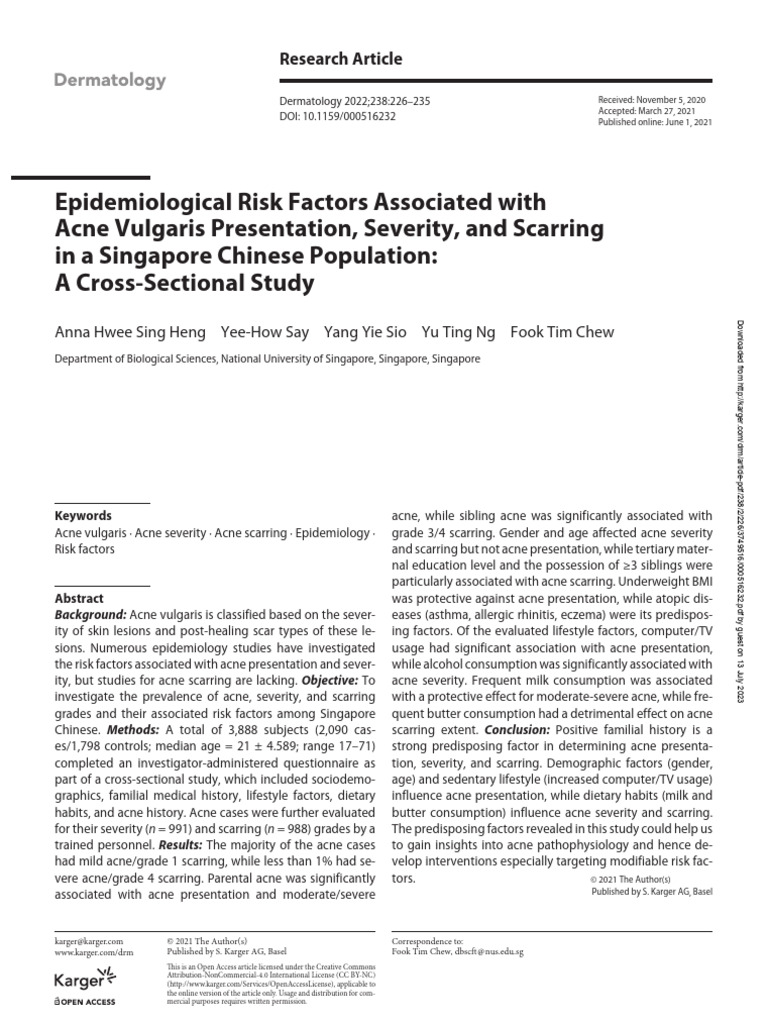 Epidemiological Risk Factors Associated With | PDF | Clinical Medicine ...