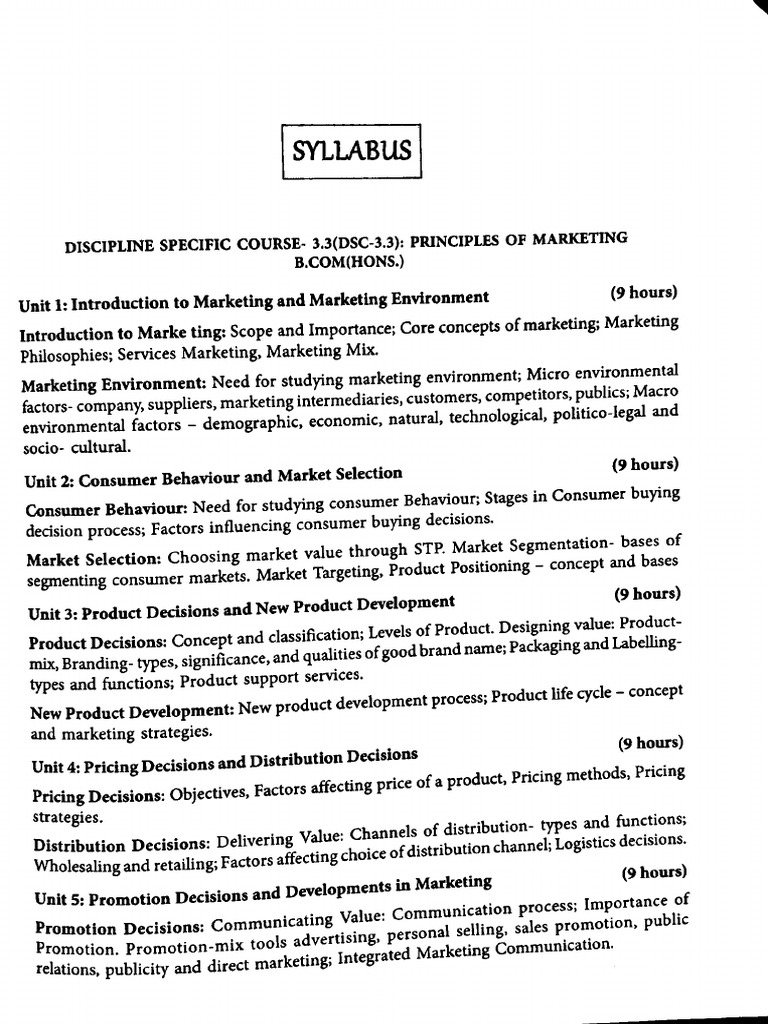 Pom Book Syllabus | PDF