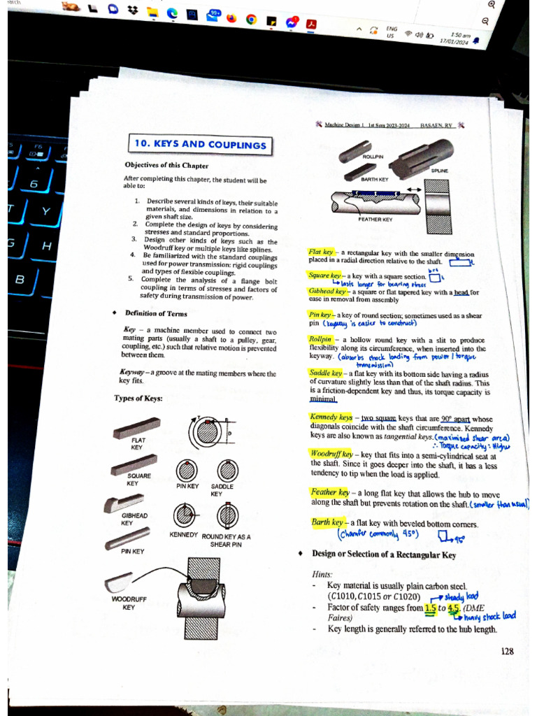 Keys and Couplings | PDF