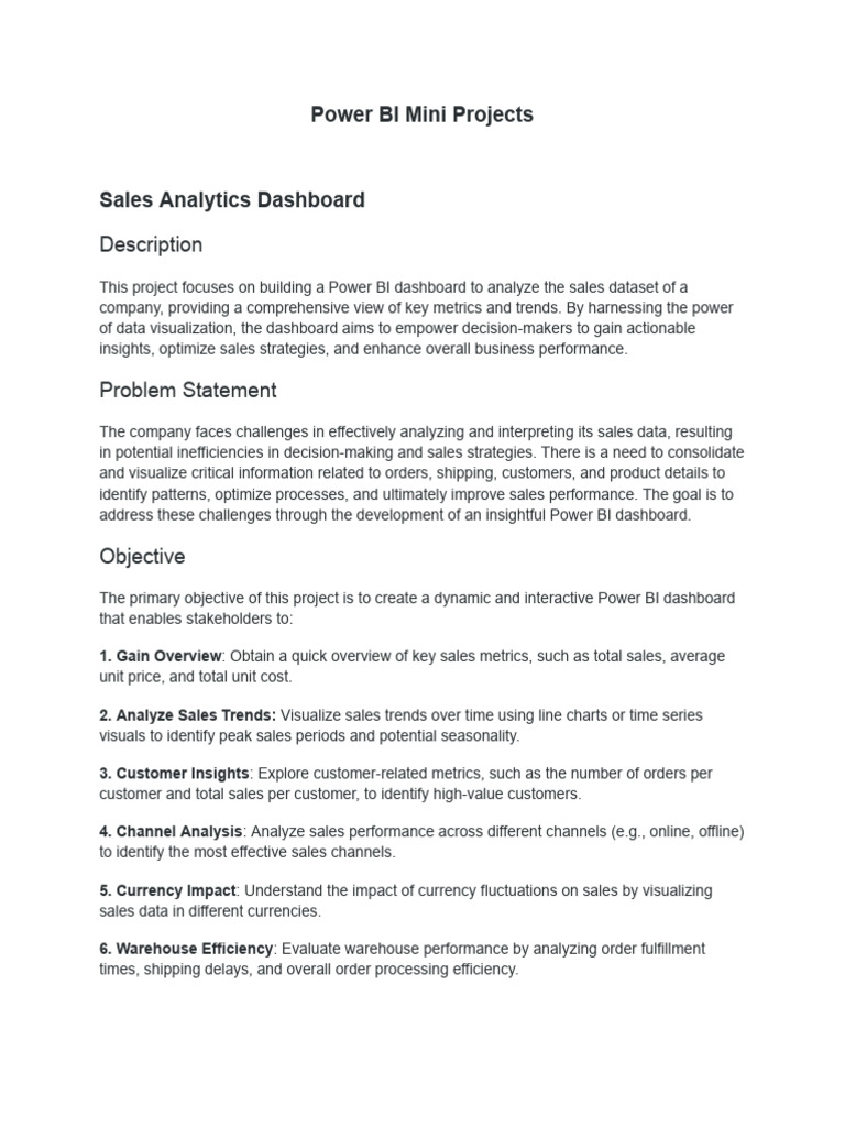 Power BI 5 Mini Projects | PDF | Data Analysis | Stocks