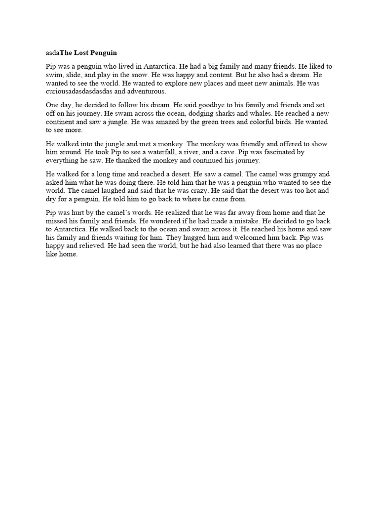 The Lost Penguin | PDF