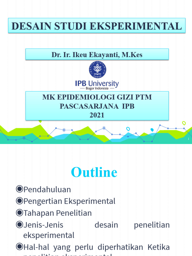 Desain Eksperimental (Bagian 1) 2021 | PDF
