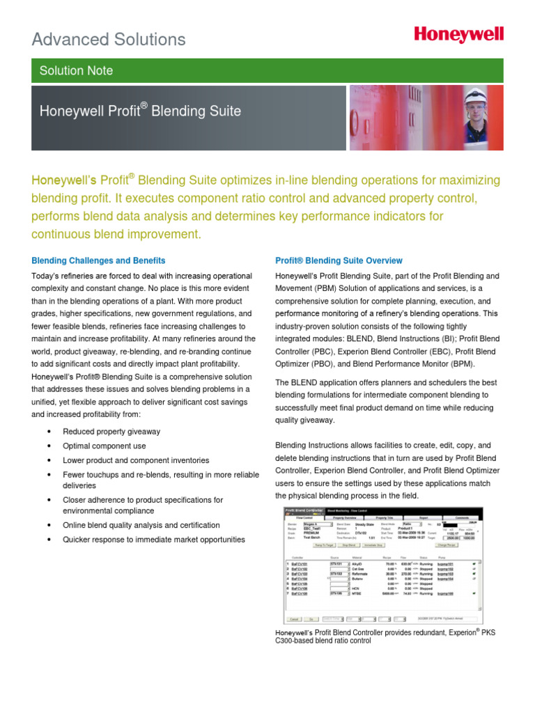 Blending Solution Note | PDF | Business Process Management ...