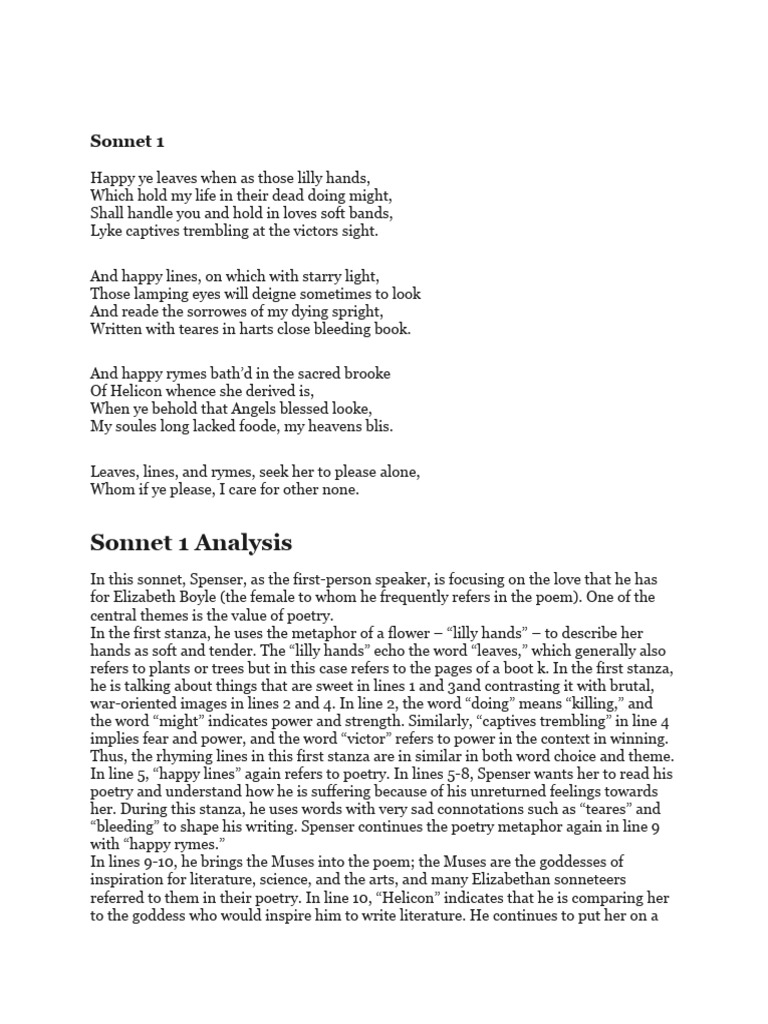 Amoratti Poem | PDF | Poetry | Edmund Spenser