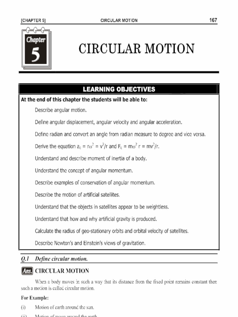 Chapter 5 Physics Notes 11th Class | PDF