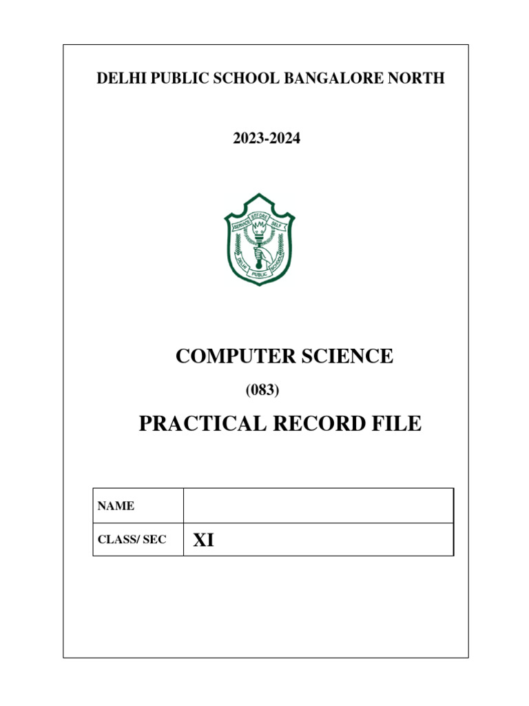 11 CSC Term 1 and 2 Practical File Questions 2023-24 | PDF | Numbers | Computer Engineering