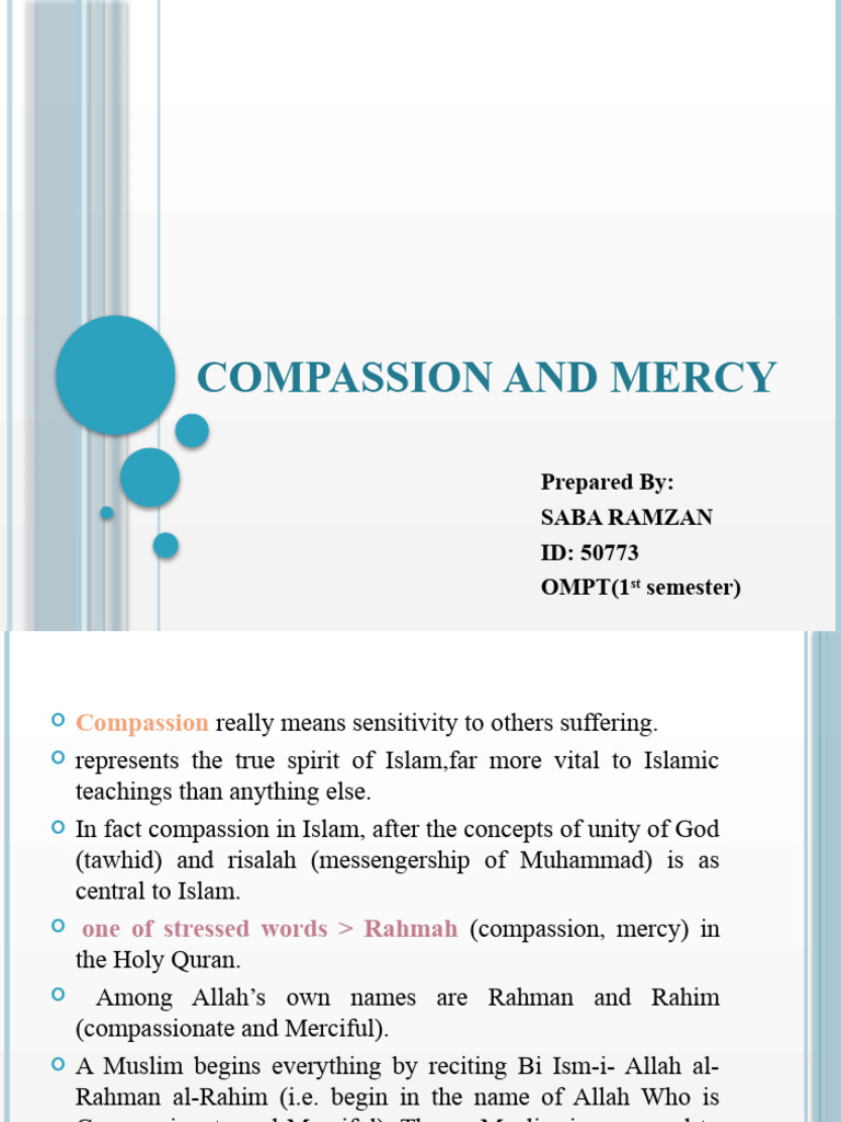 Compassion and Mercy | PDF | Muhammad | Compassion