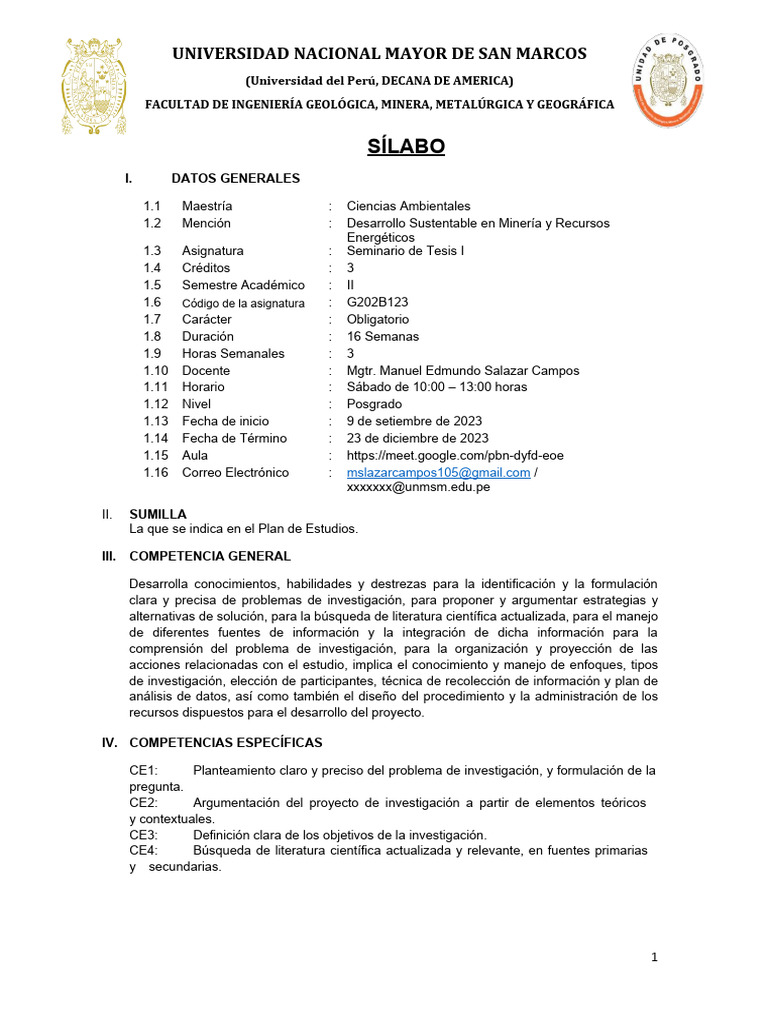 1 Sílabo Por Competencia Comp Manu | PDF | Hipótesis | Análisis