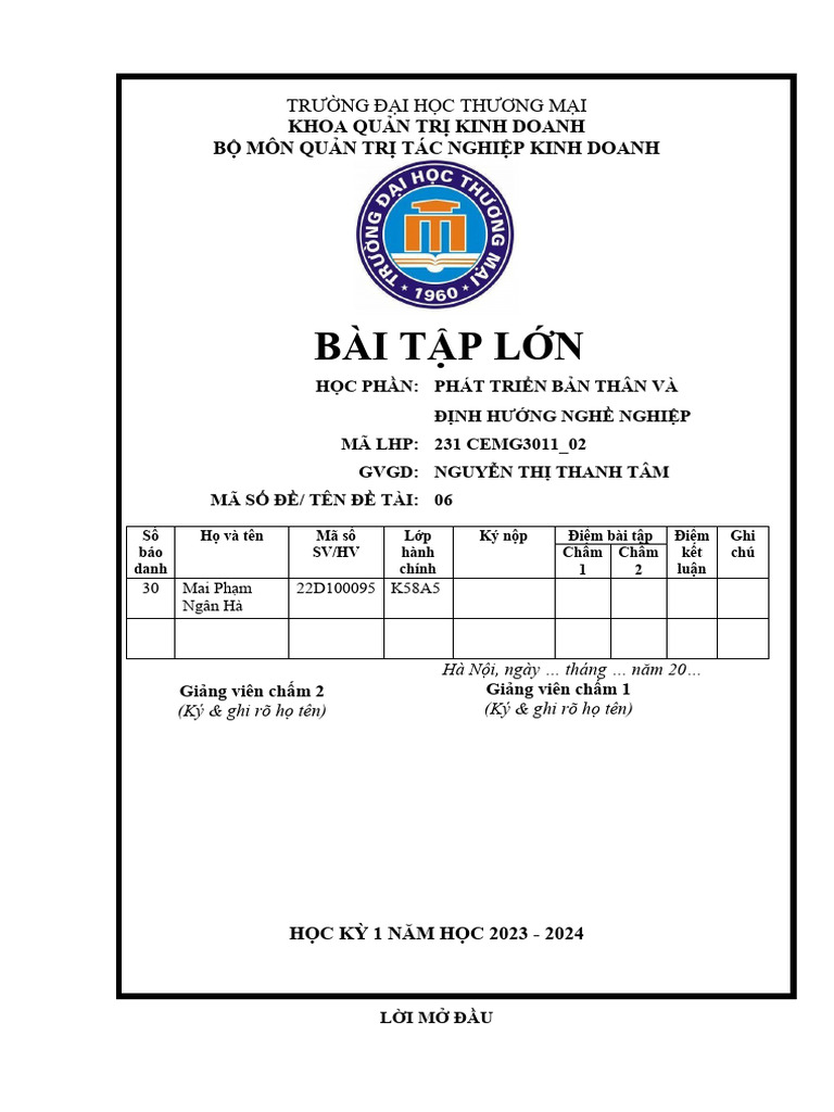 bài tập lớn-HP PTBT&ĐHNN | PDF