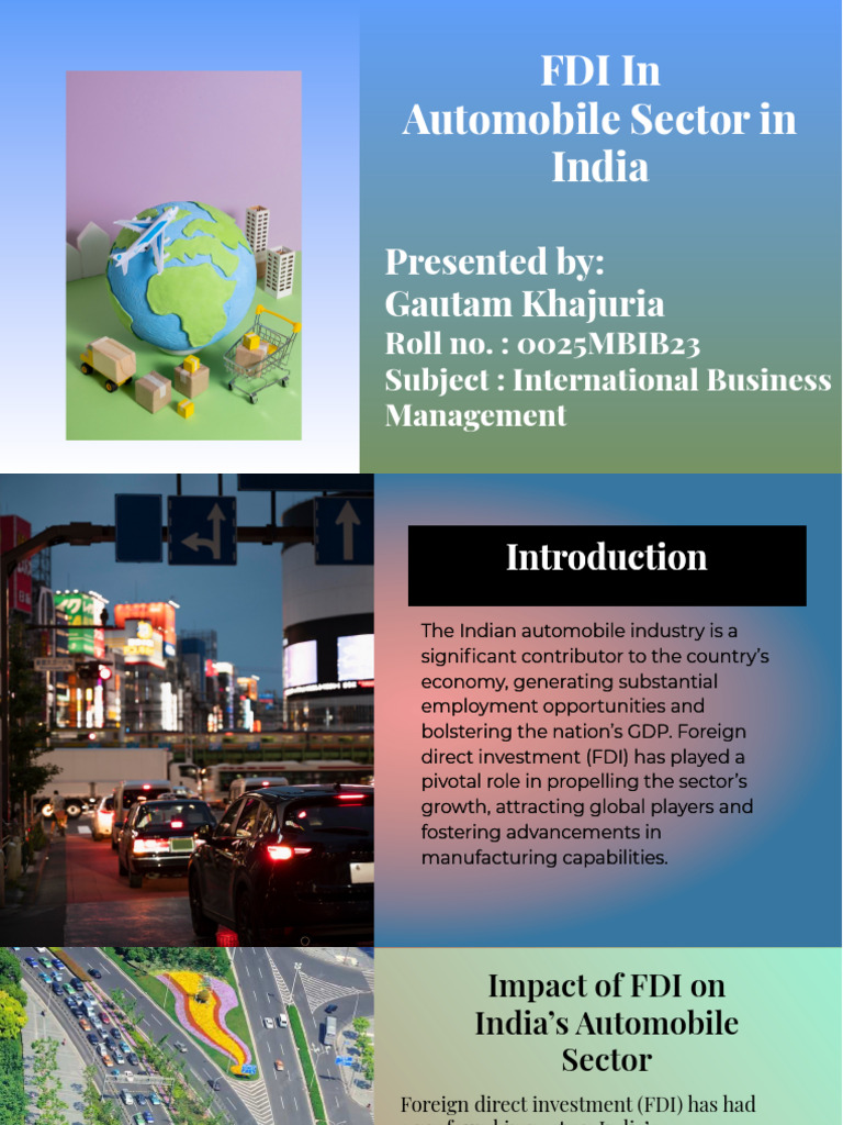 FDI in Automobile Sector in India | PDF | Foreign Direct Investment ...