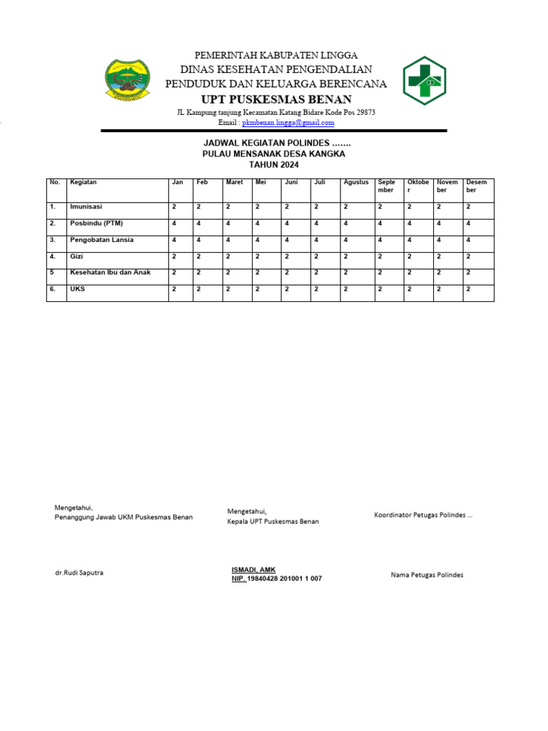Contoh File Kegiatan Polindes | PDF