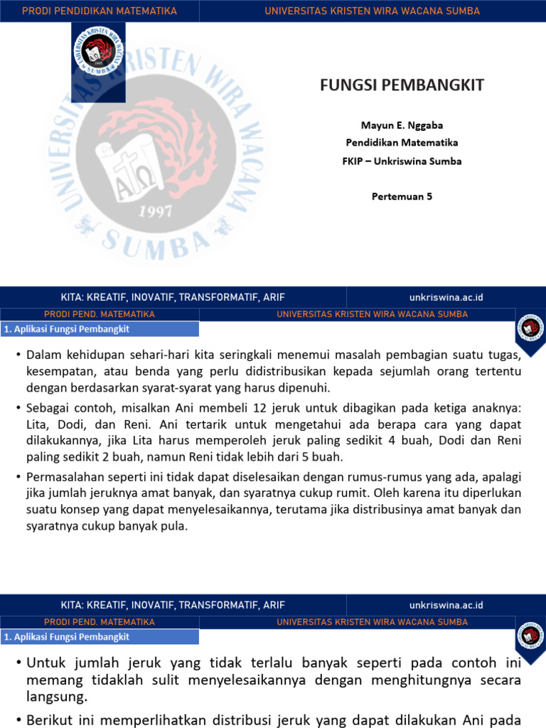 Fungsi Pembangkit | PDF