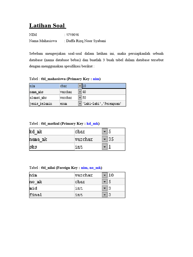 Latihan Soal Database Join | PDF