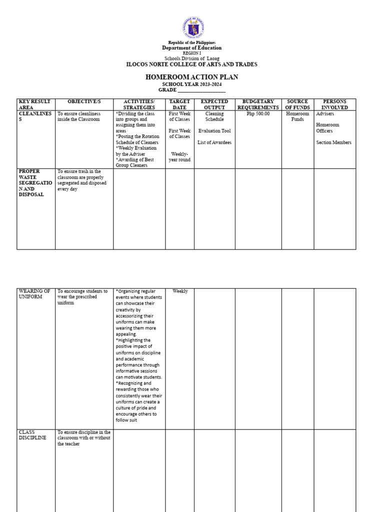 Action Plan Template | PDF