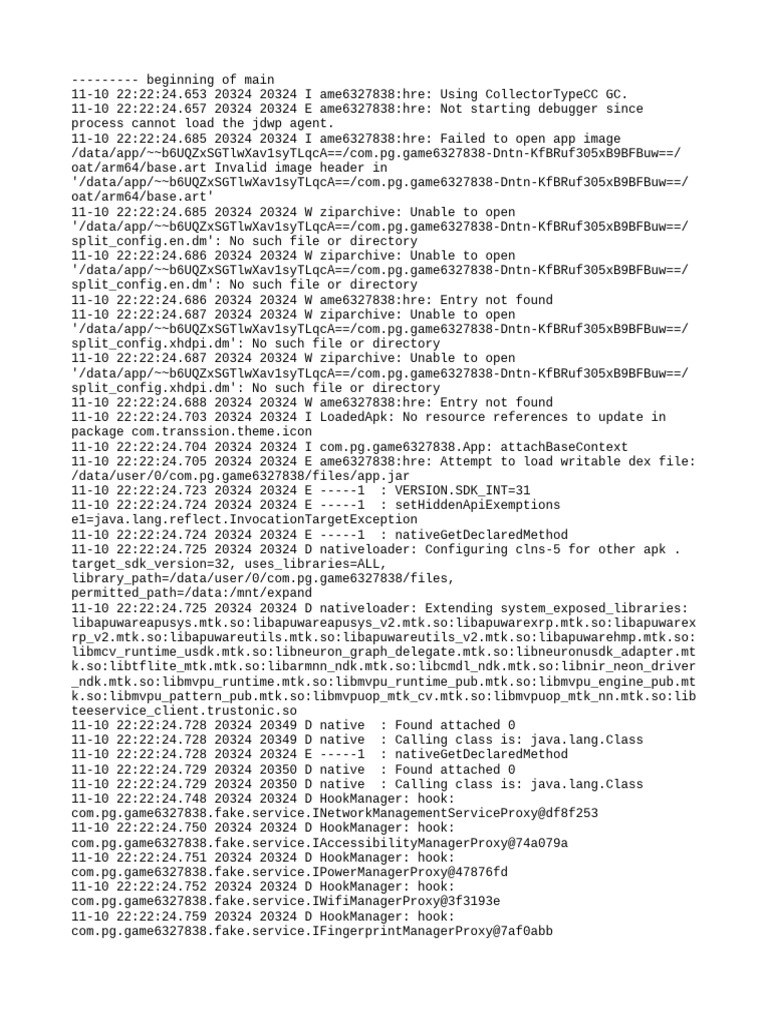 Com - Pg.game6327838 Logcat | PDF | Computer Engineering | Computer Science