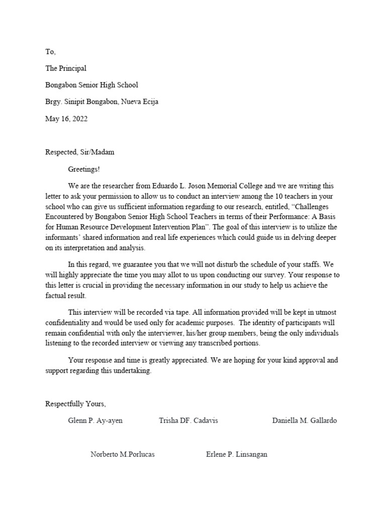 Request Letter | PDF