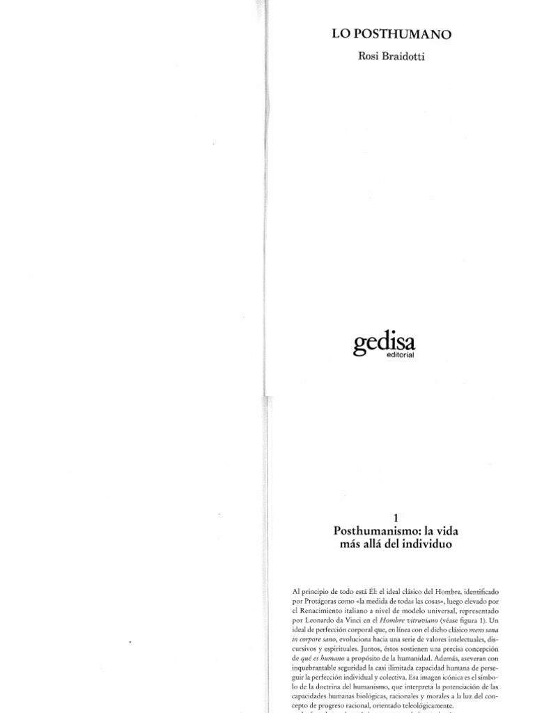 Lo Posthumano Braidotti | PDF