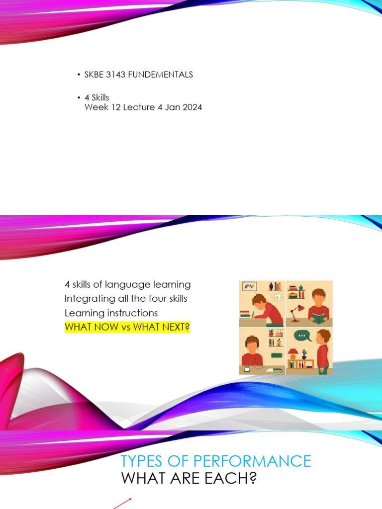 Week 12 SKBE 3143 FUNDEMENTALS 4 Jan 2024 4 Skills WEEK12 | PDF ...